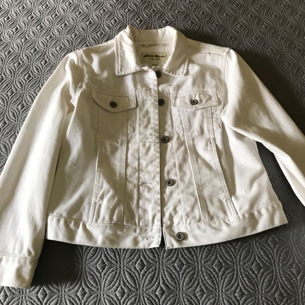 White Denim Jacket - Gem